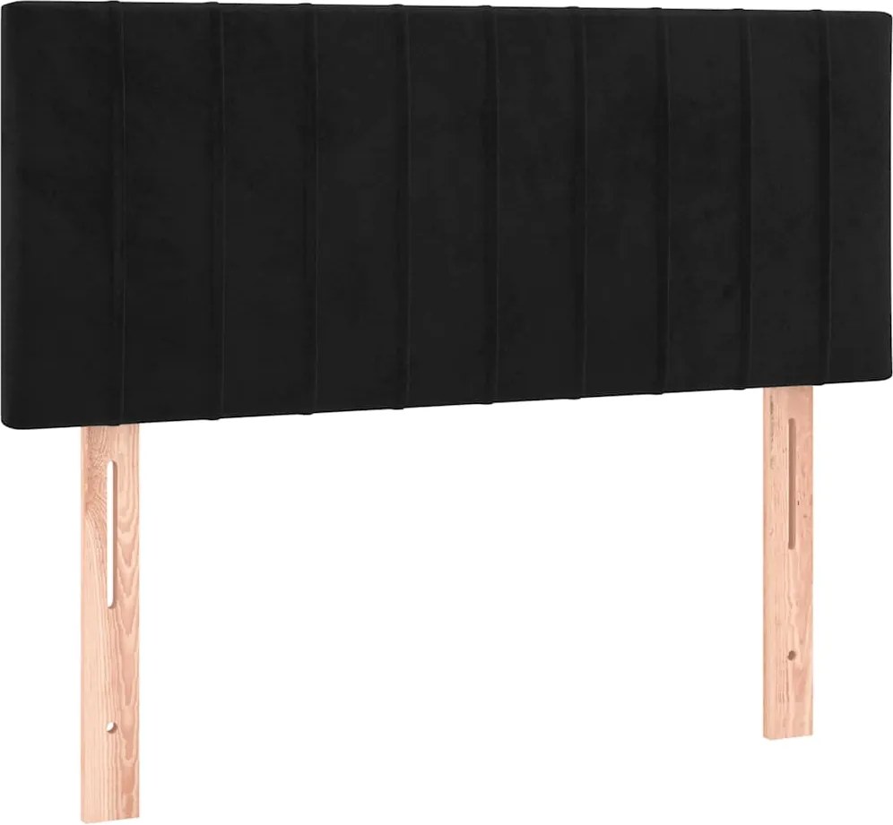 Box spring postel s matrací černá 90x190 cm samet 3141397