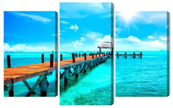 Vícedílný obraz Slunečná Krajina V Karibiku Nedostatek Nedostatek Plátno Canvas 90x60