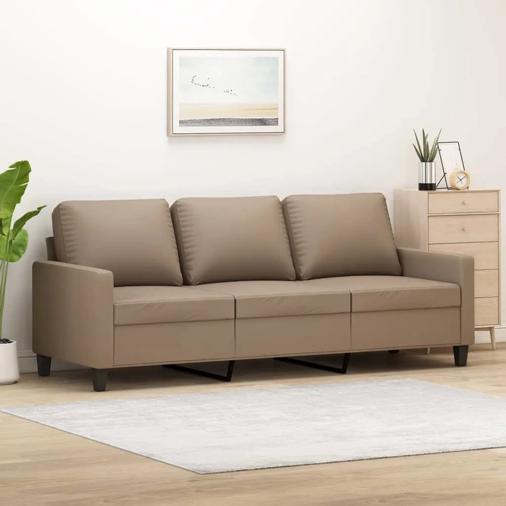 vidaXL 3místná pohovka 180 cm umělá kůže [359144] Barva: cappuccino
