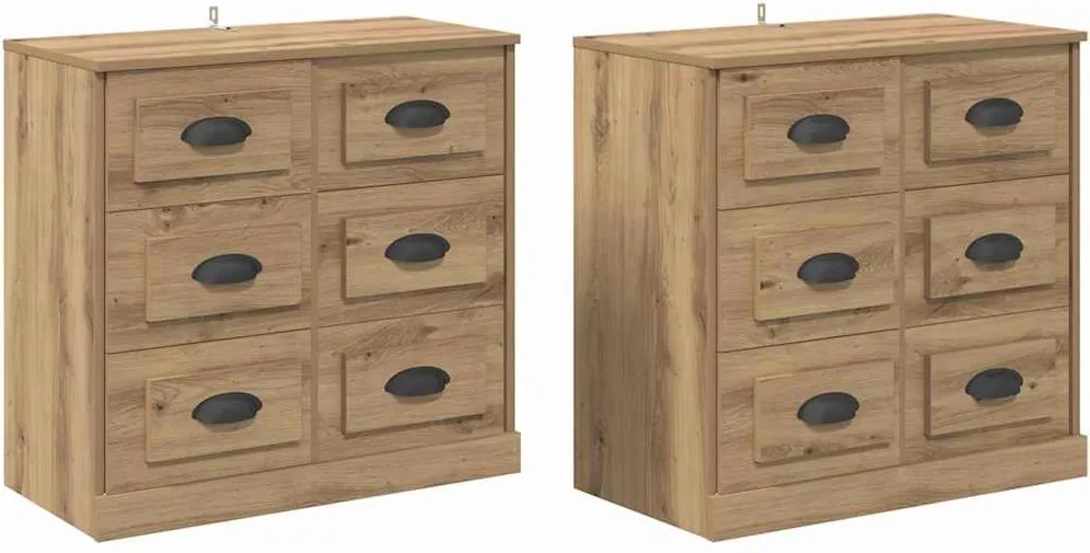 Konzole 2 ks Artisanový dub 70 x 35,5 x 67,5 cm 3402666