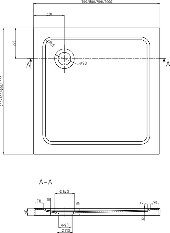 Mexen Apia posuvný sprchový kout 90 x 100 cm, 5mm sklo, chromový profil-čiré sklo/pásy + slim sprchová vanička 5cm, 840-090-100-01-20-4010