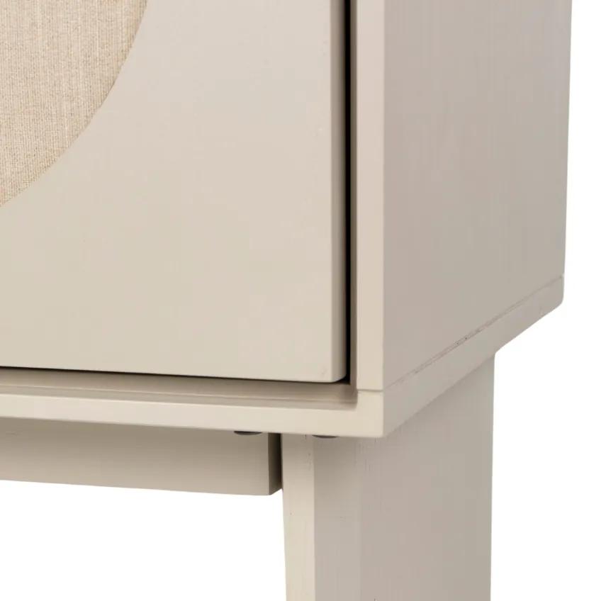 Béžový dřevěný noční stolek ZUIVER TWIN 44 x 40 cm