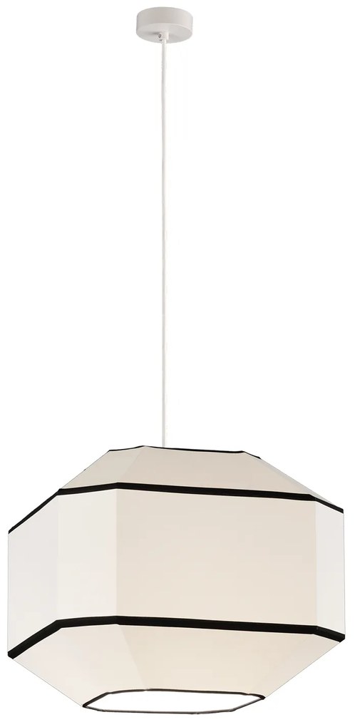 ACB Iluminacion Závěsné svítidlo BAUHAUS, ⌀ 45 cm, 1x E27 15W Barva: Bílá, Barva montury: Bílá