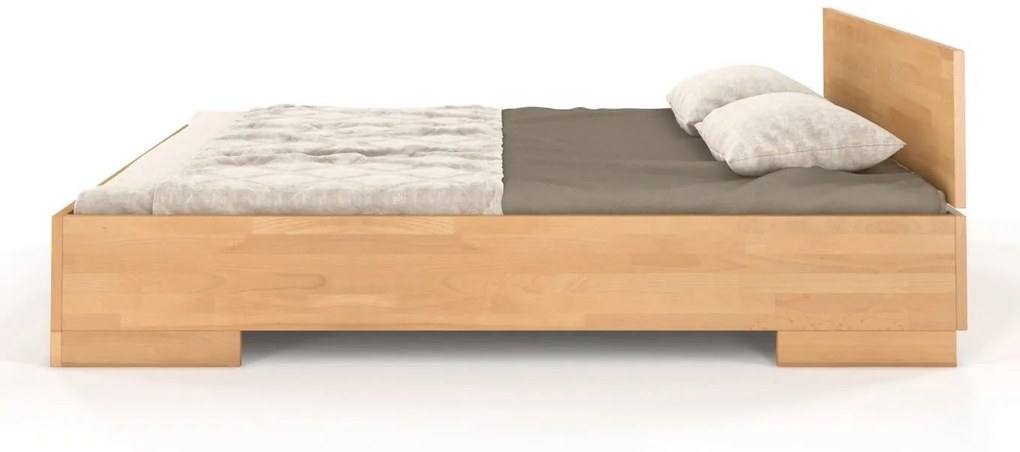 Prodloužená postel Spektrum - buk   , Buk přírodní, 200x220 cm