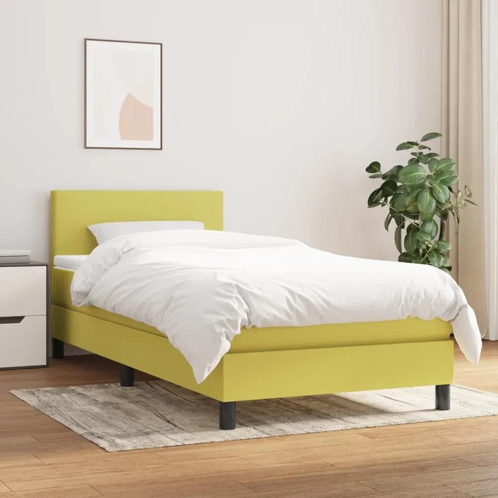 vidaXL Box spring postel s matrací 90x190 cm textil [3139863] Barva: světle šedá