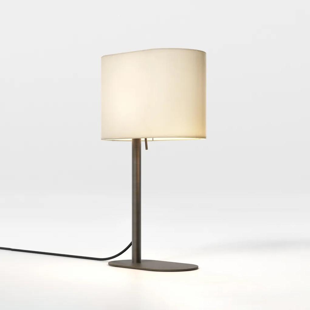 Designová stolní lampička s asymetrickým stínítkem Venn Table Noha: Bronzová, Stínítko: Cementově šedé