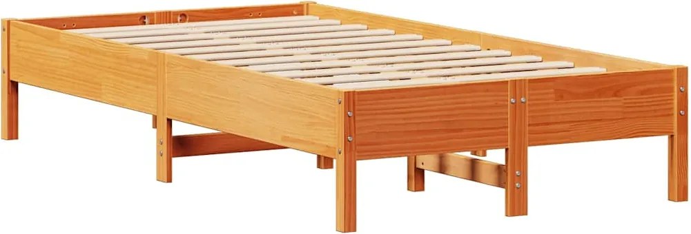 Postel bez matrace voskově hnědá 120 x 200 cm masivní borovice 3306152