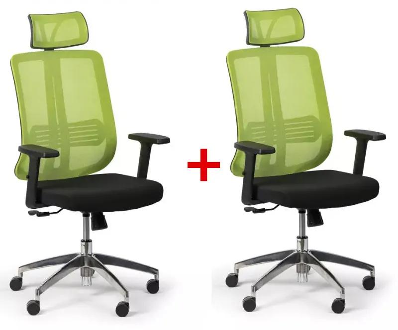 Kancelářská židle Cross 1+1 ZDARMA, zelená