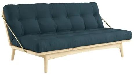sofa FOLK by Karup - 68*190 cm natural (přírodní) + futon petrol blue 757
