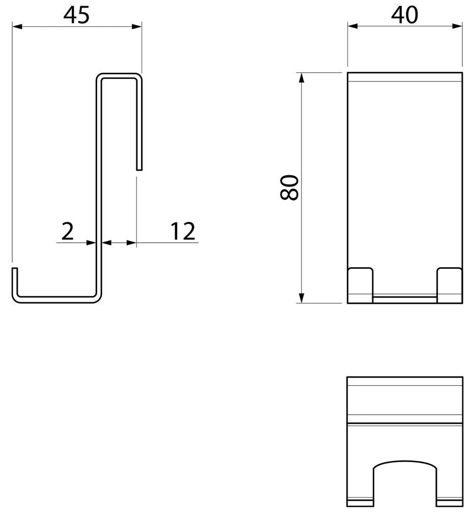 Gedy Gedy, THOR Závěsný háček na sprchovou zástěnu, chrom, S026