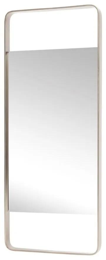 Zrcadlo v rámu se stříbrnou barvou Hübsch Tovi, 31 x 76 cm