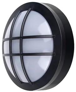 Solight WO754/ LED venkovní osvětlení kulaté s mřížkou, 20W, 1500lm, 4000K, IP65, 23cm, černá