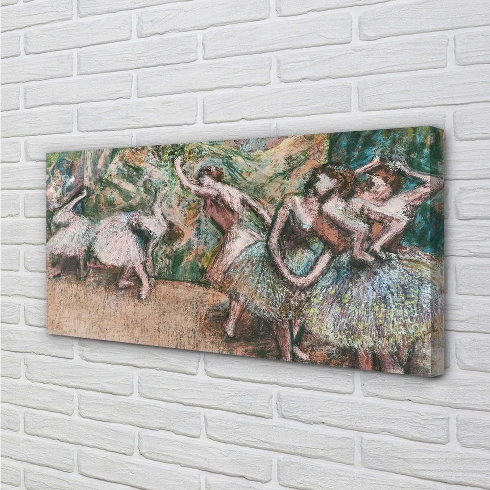 Obrazy na plátně Skica ženy tančí lesa 120x60 cm