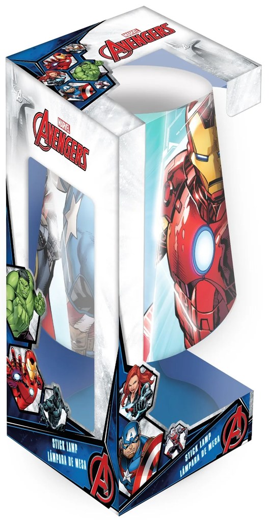 Textiel Stolní led lampička / lampa Avengers výška 18,5cm modrá