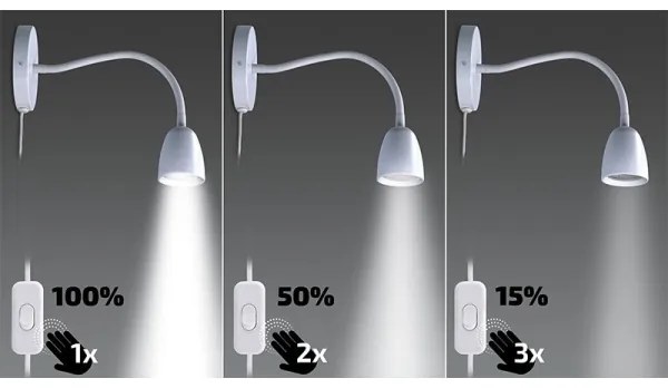 Brilagi - LED Stmívatelná Flexibilní lampička LED/4W/230V bílá