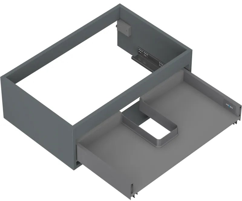 Mexen Box-A, závěsná skříňka 70 cm, 1 zásuvka, grafitová matná, 91AX0-0700-235-1-66