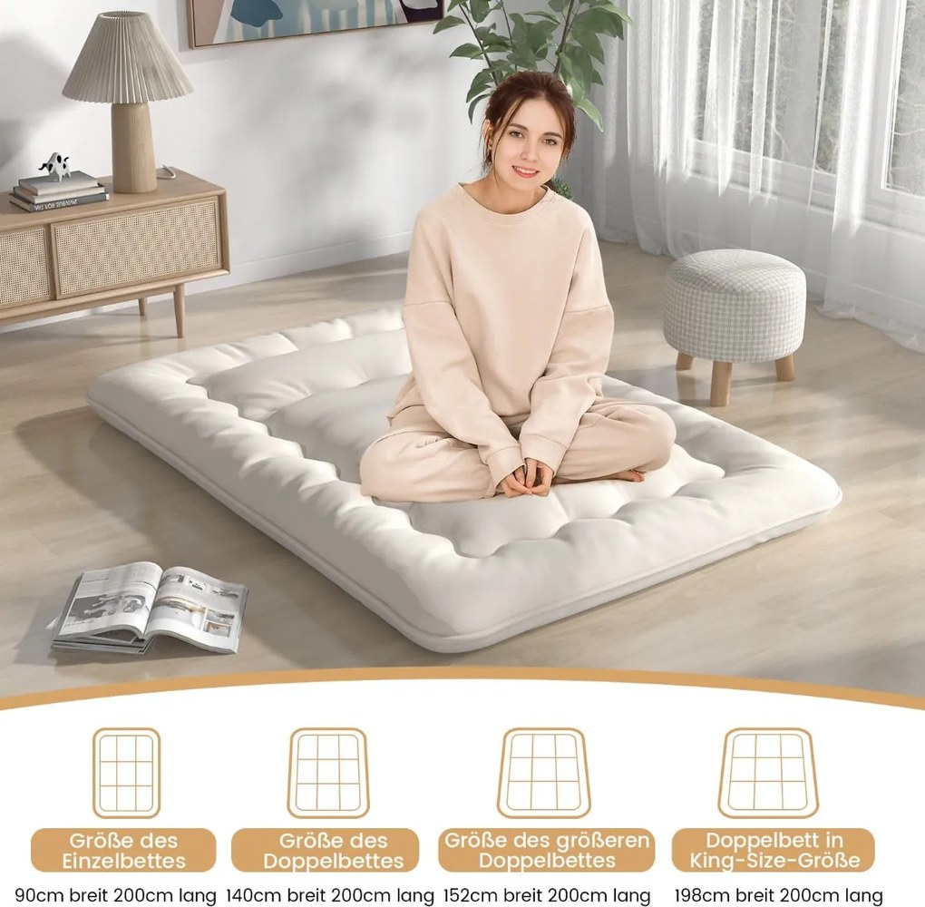 Costway Japonská futonová matrace Tatami Mat podlahová matrace