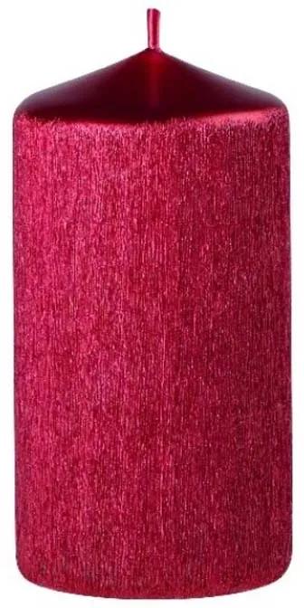 Emocio Svíčka, válec drápaný červený Velikost: 60x120 mm