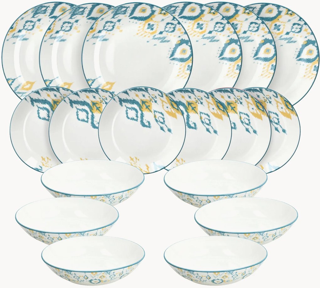 Sada porcelánového nádobí Moon, pro 6 osob, 18 dílů
