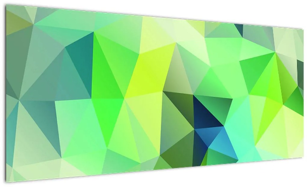Abstraktní obraz - triangly (100x40cm)