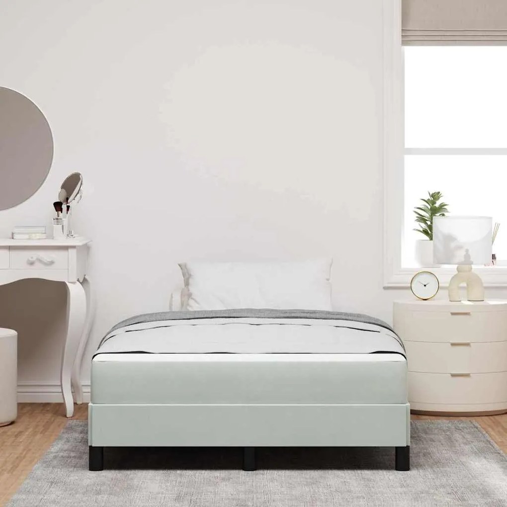 Postel s boxspringem s matrací Světle šedá 120 x 220 cm textil 3398785