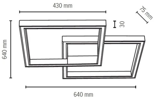Spot-Light 9145274 - LED Stropní svítidlo RAMME LED/48W/230V matný dub