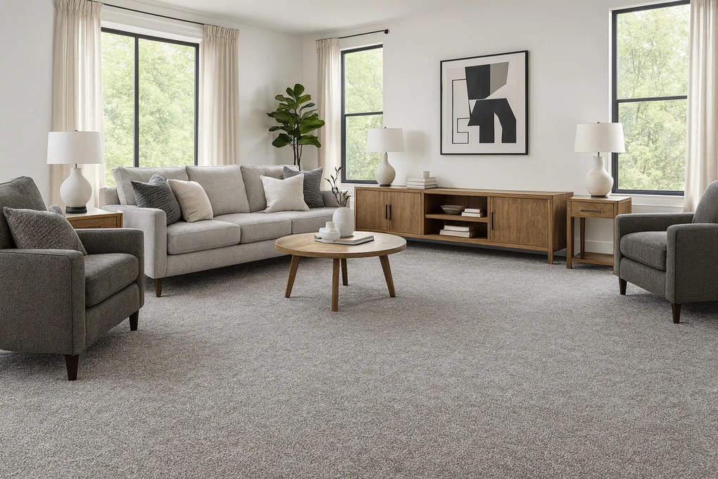 Lano, Metrážový koberec Supersoft 840 sv. šedý, na míru, šíře 4m, šedá, ab (mřížka), kancelář