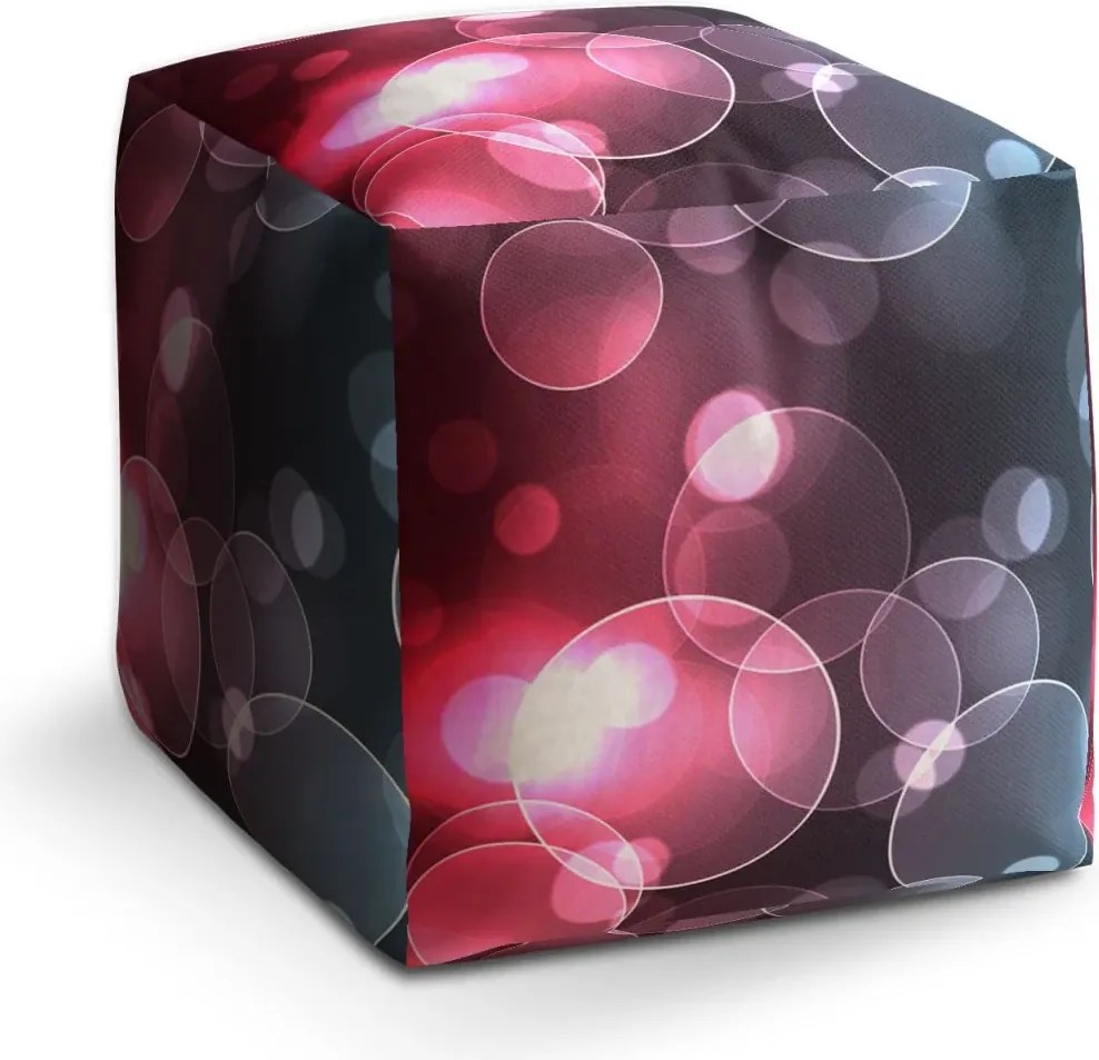 Sablio Taburet Cube Bublinová abstrakce - 60x60x60 cm