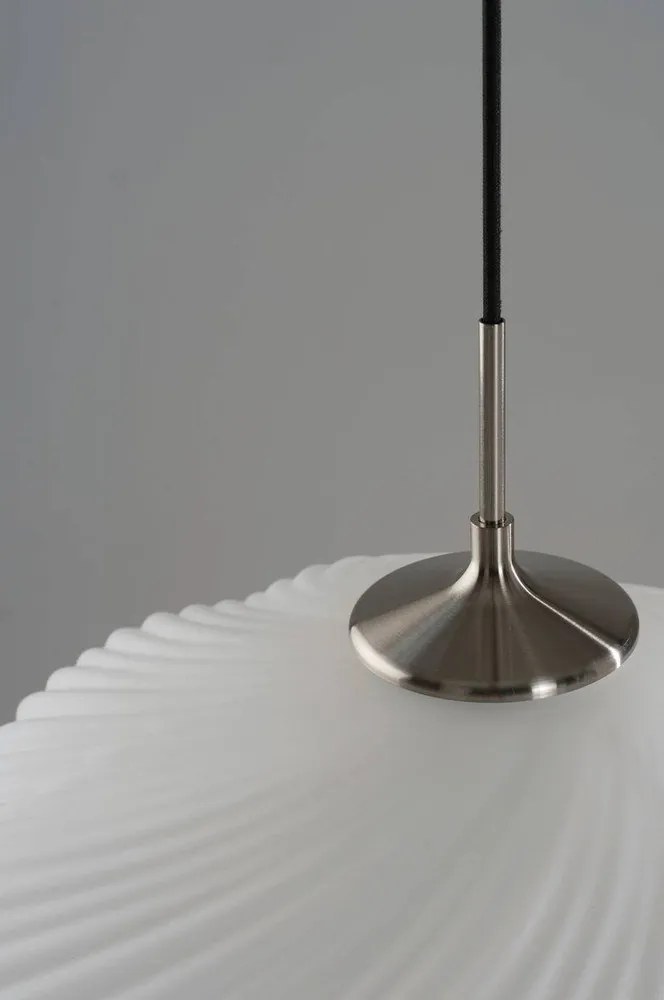 Bílé/ve stříbrné barvě stmívatelné závěsné svítidlo z opálového skla ø 50 cm Meringue – Jotex