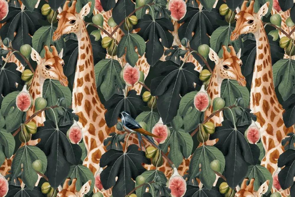 Fototapeta Žirafy Uprostřed Listů Samolepící tapety 180x120