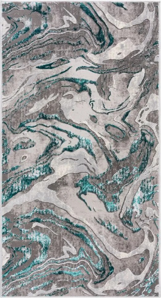 Kusový koberec Eris Marbled Emerald, 240x340, modrá, kancelária, Flair Rugs