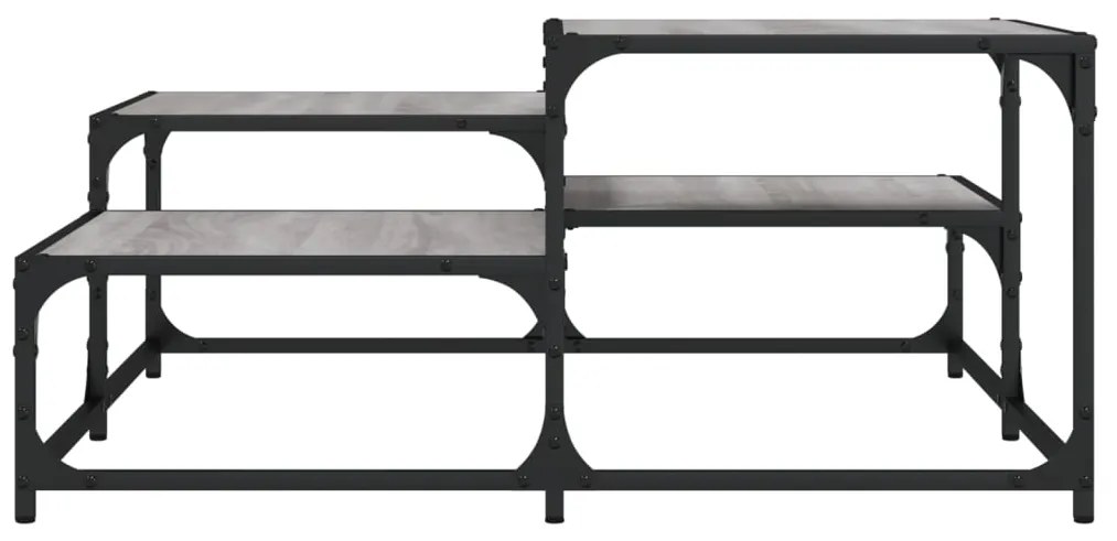 Konferenční stolek šedý sonoma 87,5x87,5x40 cm kompozitní dřevo - Default Title