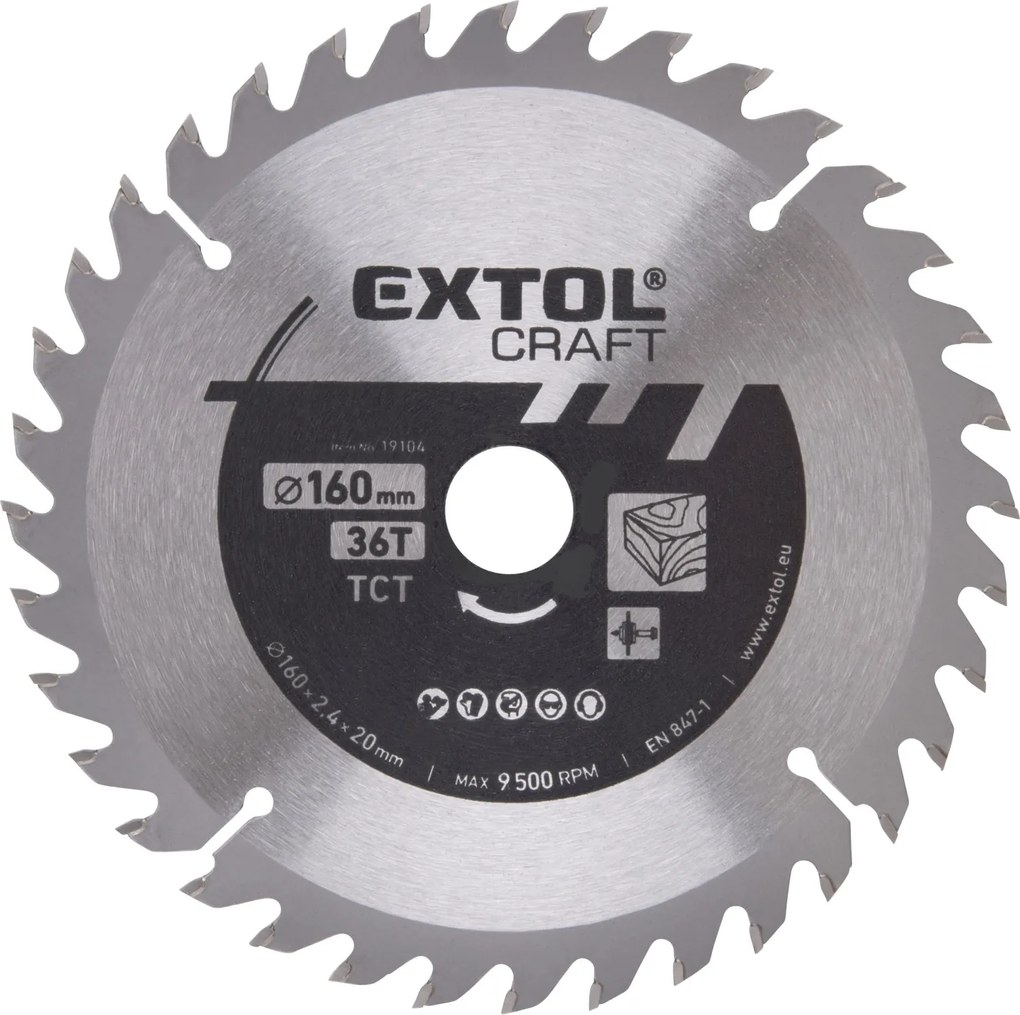 Extol Craft Kotouč pilový 160x20mm, 36 zubů