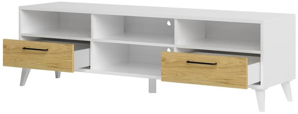 Casarredo - Komfort nábytek Televizní stolek PIRASTU 25, 2S ořech americký/bílá