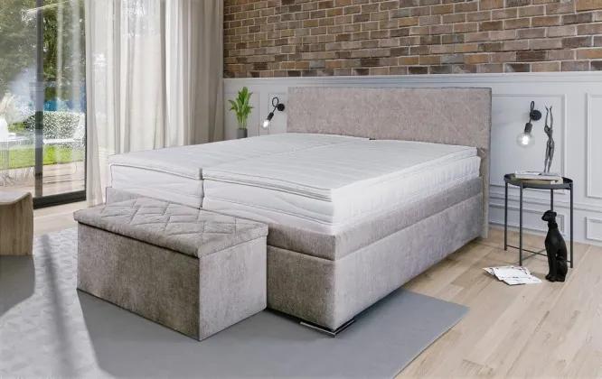 Čalouněná postel Rory 180x200, šedá, vč. matrace, roštu a úp