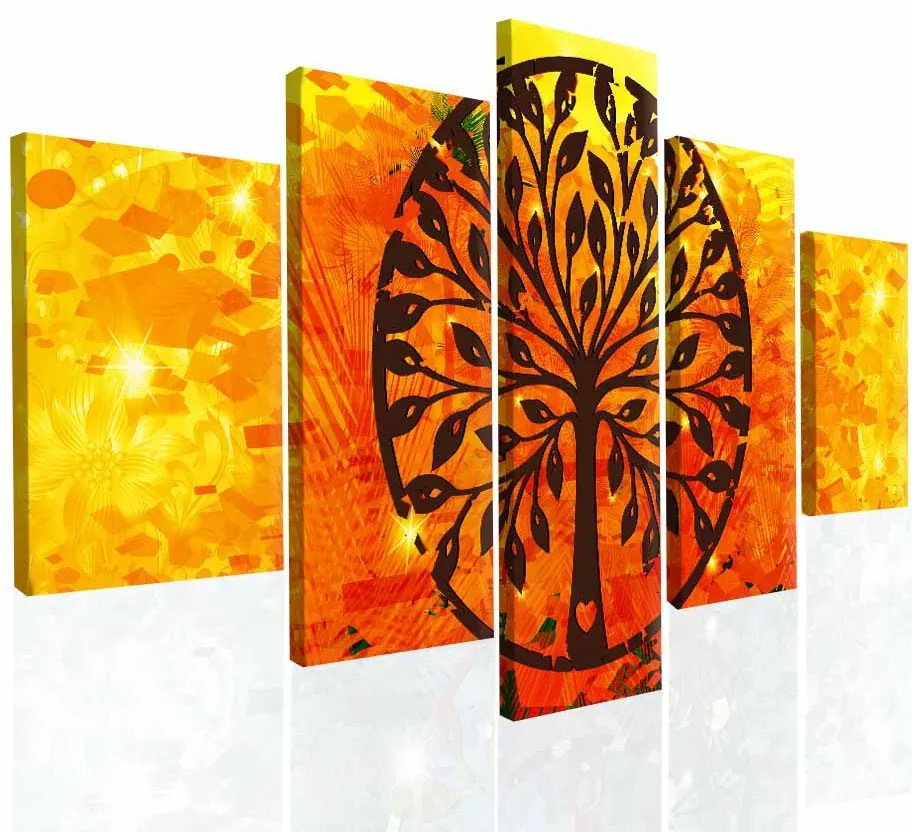 Obraz Abstraktní strom Orange Velikost (šířka x výška): 150x80 cm