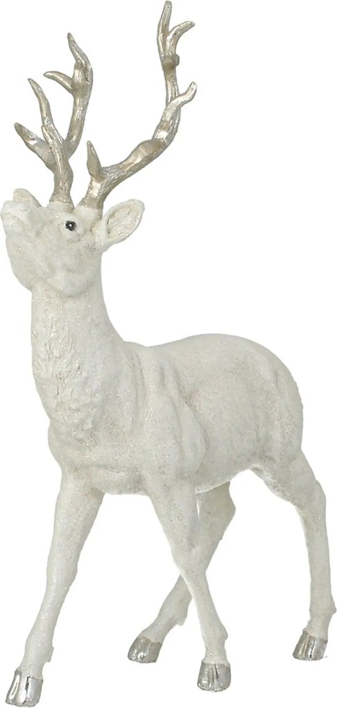 Figurka Deer White 32x12x39 cm silver