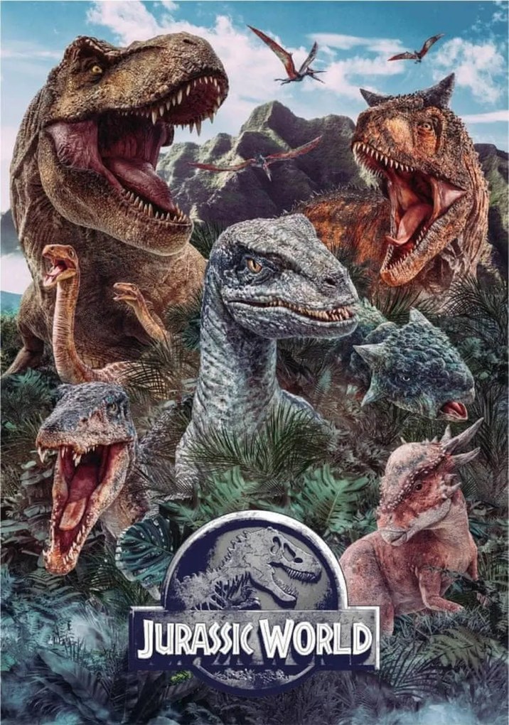 DINO Puzzle Jurský svět (Jurassic World) 33x47cm skládačka 500 dílků dn502697