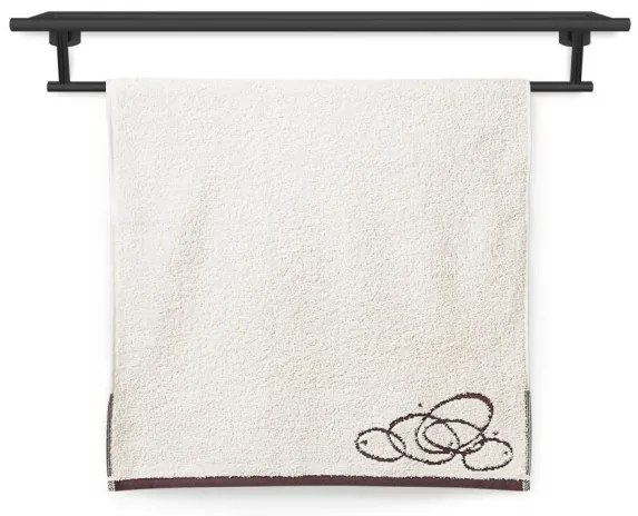 Veba Ručník a osuška Nora elipsy 450g/m2  Ručník Nora elipsy 50x100 cm smetanový