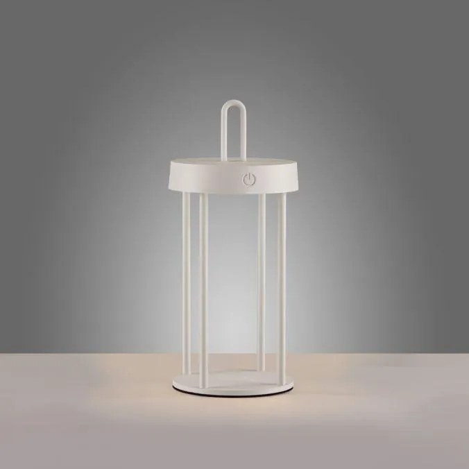 LD 19300-16 ANSELM LED stolní lampa na baterie bílá 28cm dotykový stmívač IP44 zahradní svítidlo 2700K - JUST LIGHT