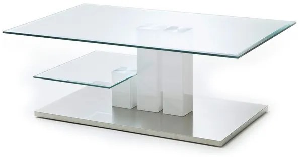 Sconto Konferenční stolek GAVIN sklo/bílá