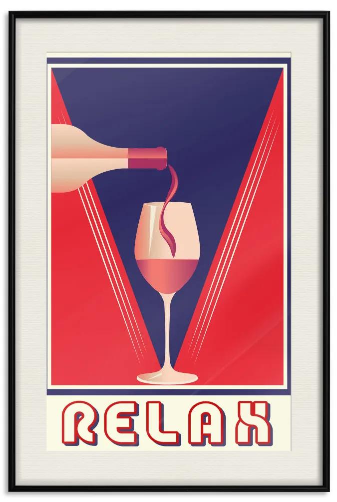 Plakát Relaxace a víno
