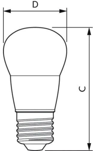 LED žárovka E27 Philips P45 FR 5W (40W) teplá bílá (2700K)