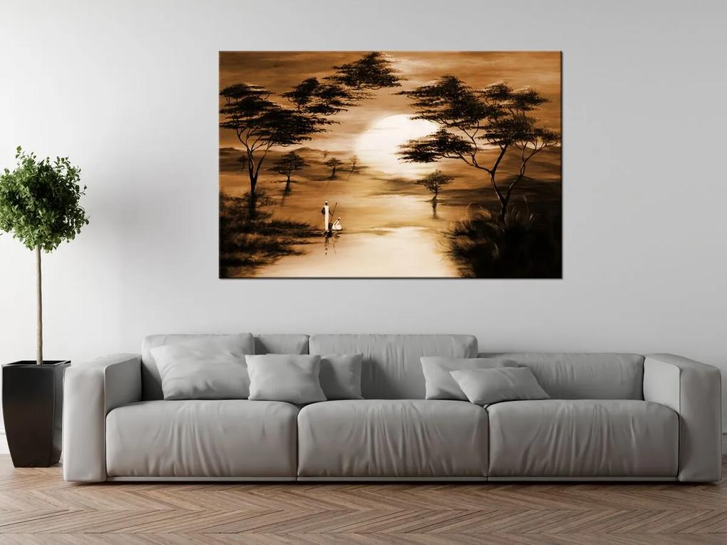 Gario Ručně malovaný obraz Africký západ slunce Rozměry: 120 x 80 cm