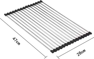 Mexen příslušenství, svíjecí odkapávač pro kuchyňský dřez, černá, 660949-70