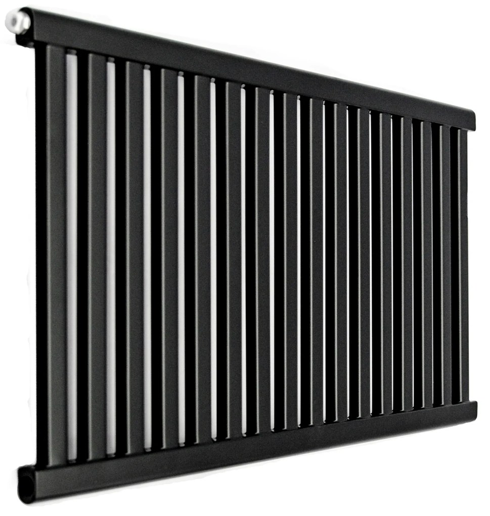Regnis Kalipso Room, topné těleso 540x1400mm s připojením 500mm, 689W, černá matná, KPP/1400/540/D500/BLACK