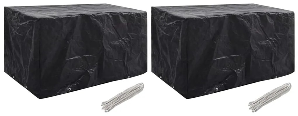 Plachty na zahradní nábytek 2 ks 8 oček 180 x 70 x 90 cm 279129