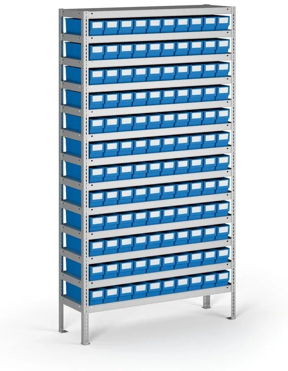 Regál s plastovými boxy ShelfBox, 2000 x 1000 x 300 mm, 120x box A