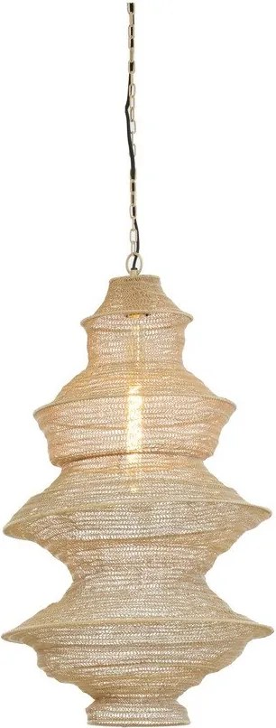 Béžové kovové závěsné svítidlo Nakisha – Light & Living