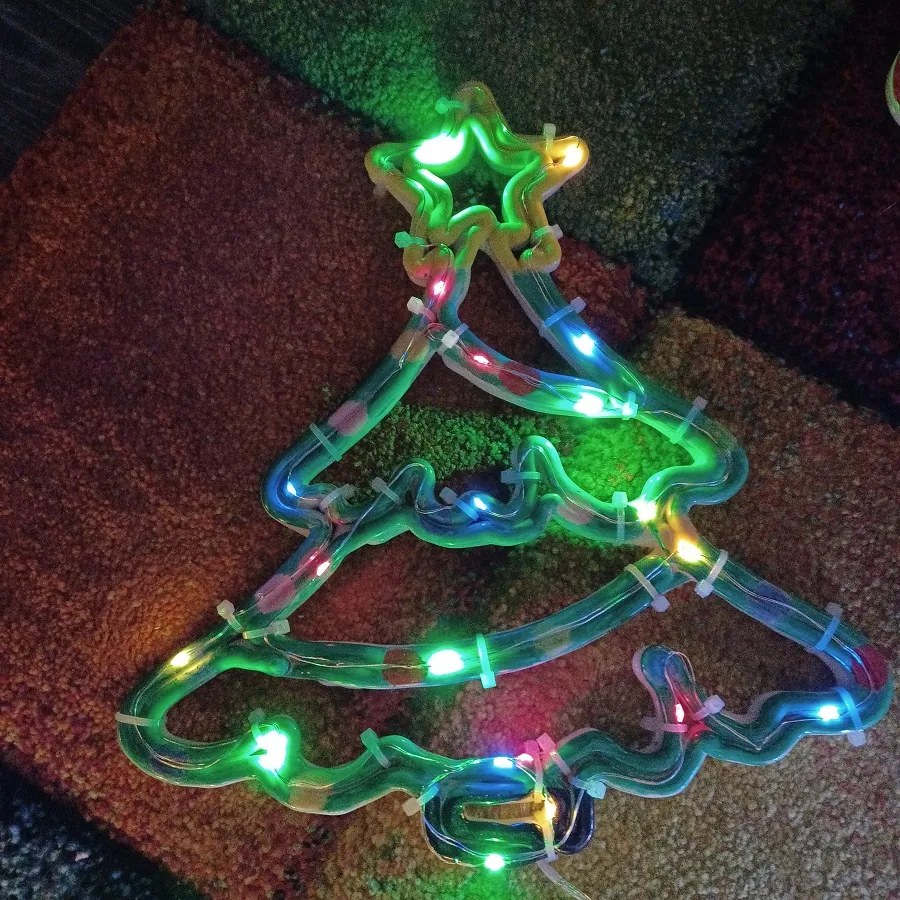 ECOprint vánoční ozdoba stromeček 30 cm bílá, 3D tisk, plast, venkovní